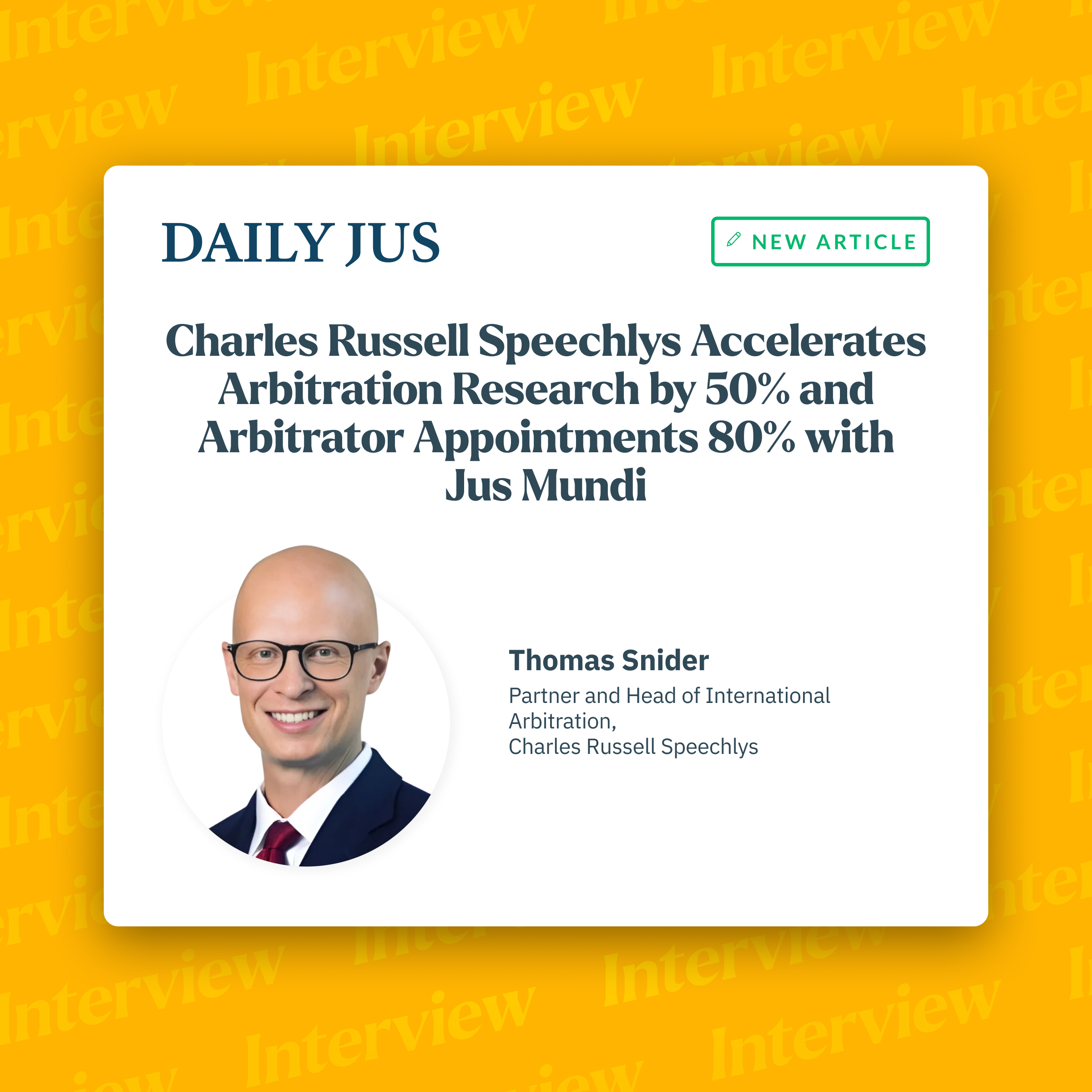Charles Russell Speechlys Accelerates Arbitration Research by 50% and ...